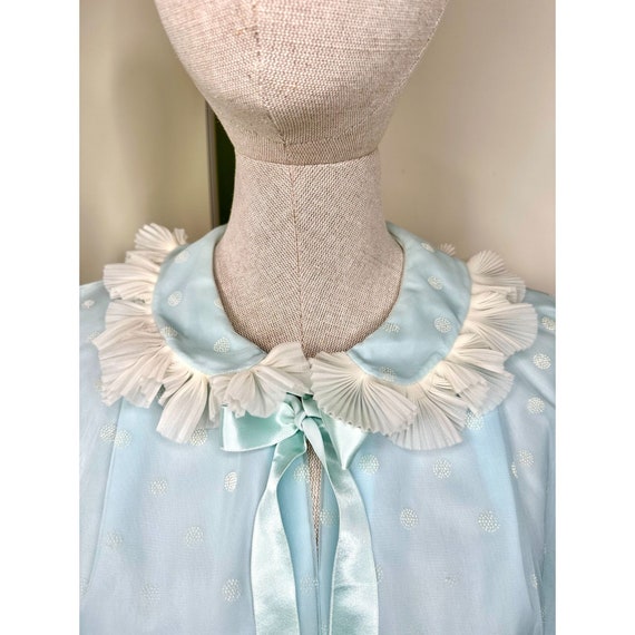 1950s Odette Barsa ruffled collar bed jacket - Gem