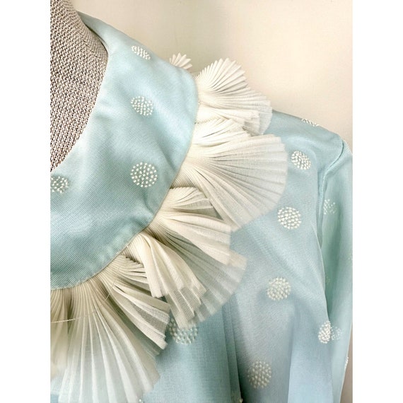 1950s Odette Barsa ruffled collar bed jacket - Gem