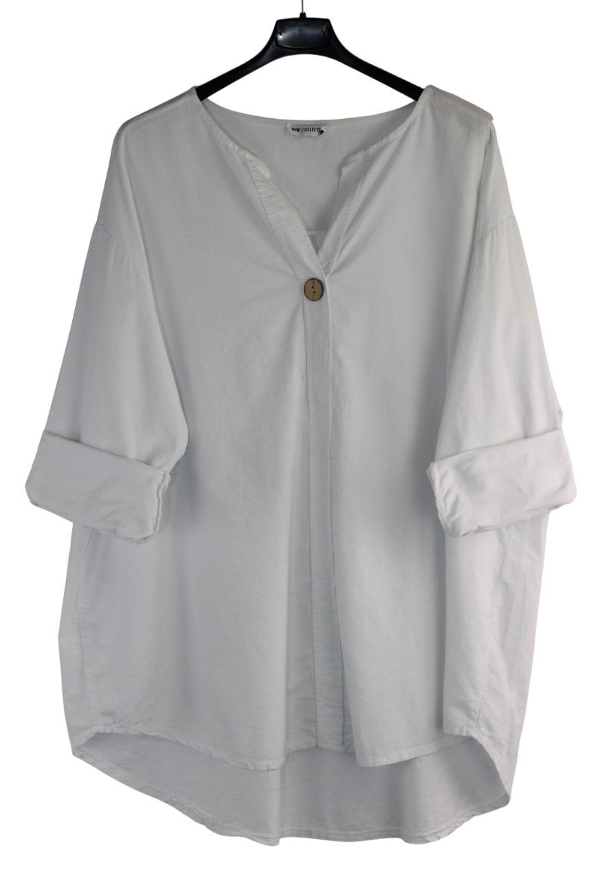 Italian Lagenlook Fine Cord Tunic Top With Button Detail Autumn ...