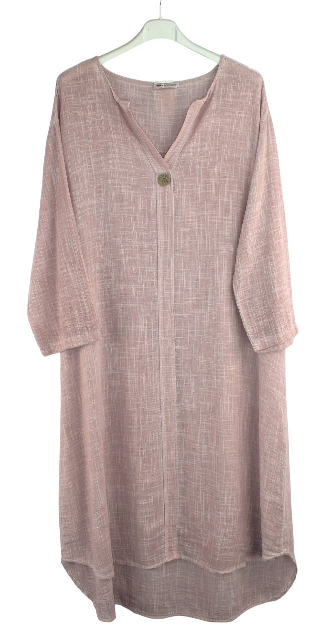 Cotton Summer Tunic Dress for Women Soft Lightweight Long Dress Soft Breathable 3/4 Sleeves - Etsy