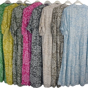 Floral Tiered Maxi Dress: Italian Viscose Summer Dress. - Etsy