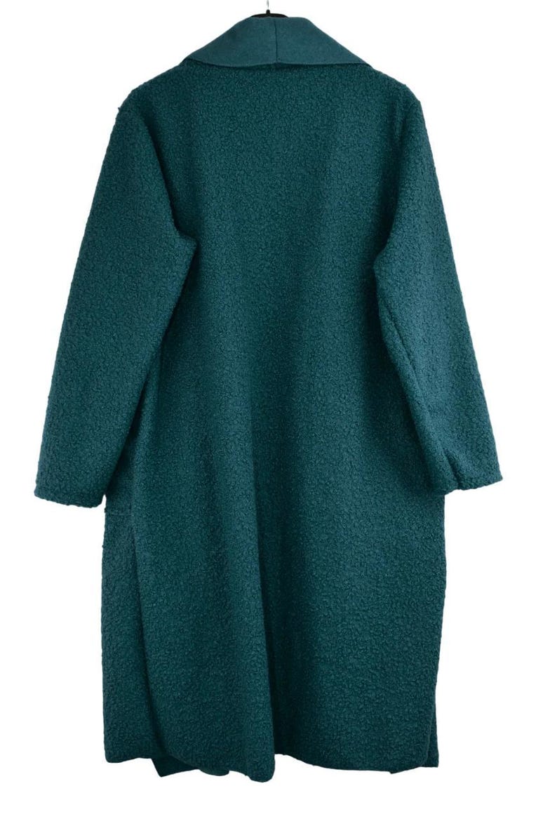 Bouclé Waterfall Coat, Italian Lagenlook Women’s Winter Jacket, Warm ...