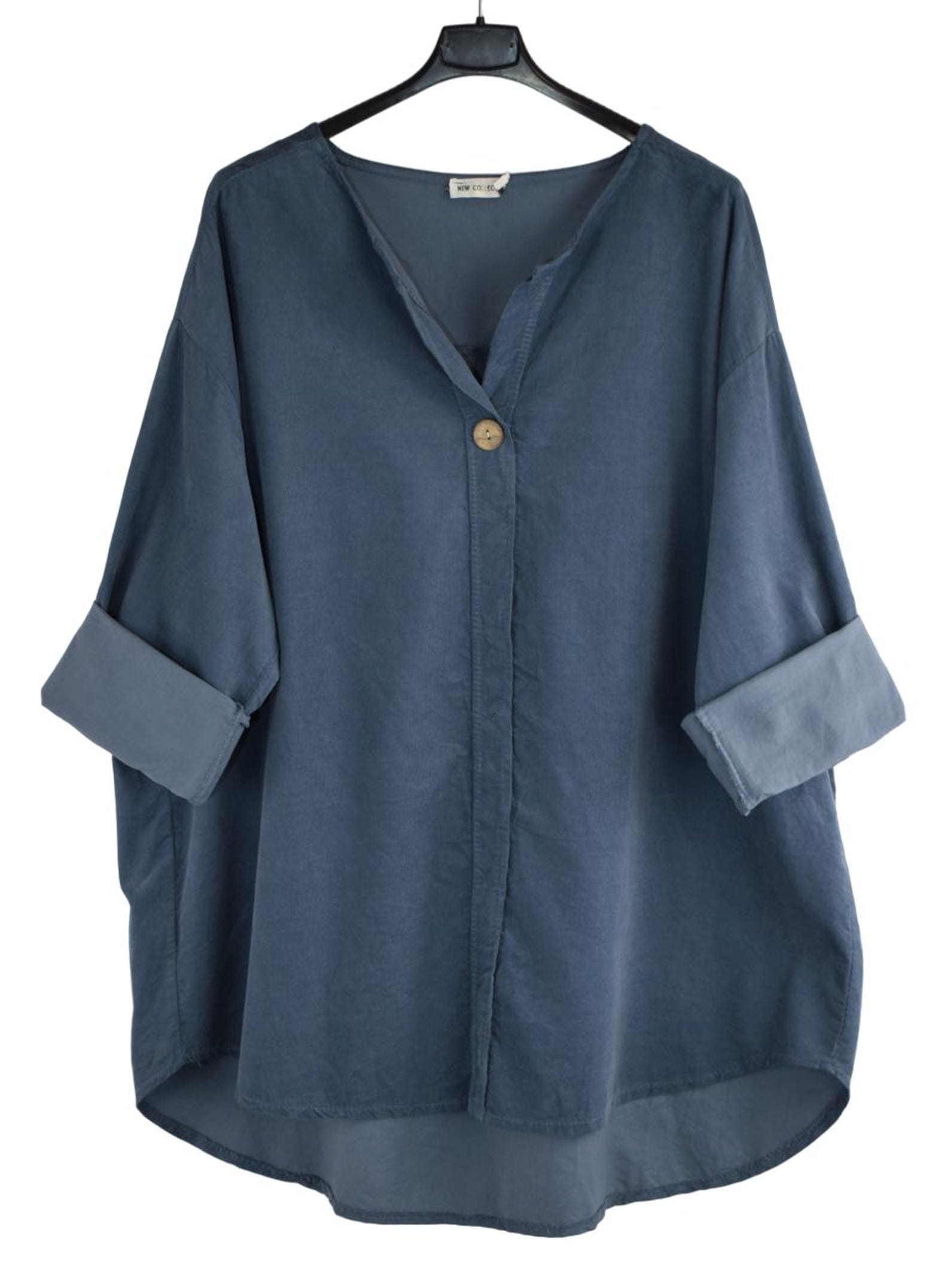 Italian Lagenlook Fine Cord Tunic Top With Button Detail Autumn ...