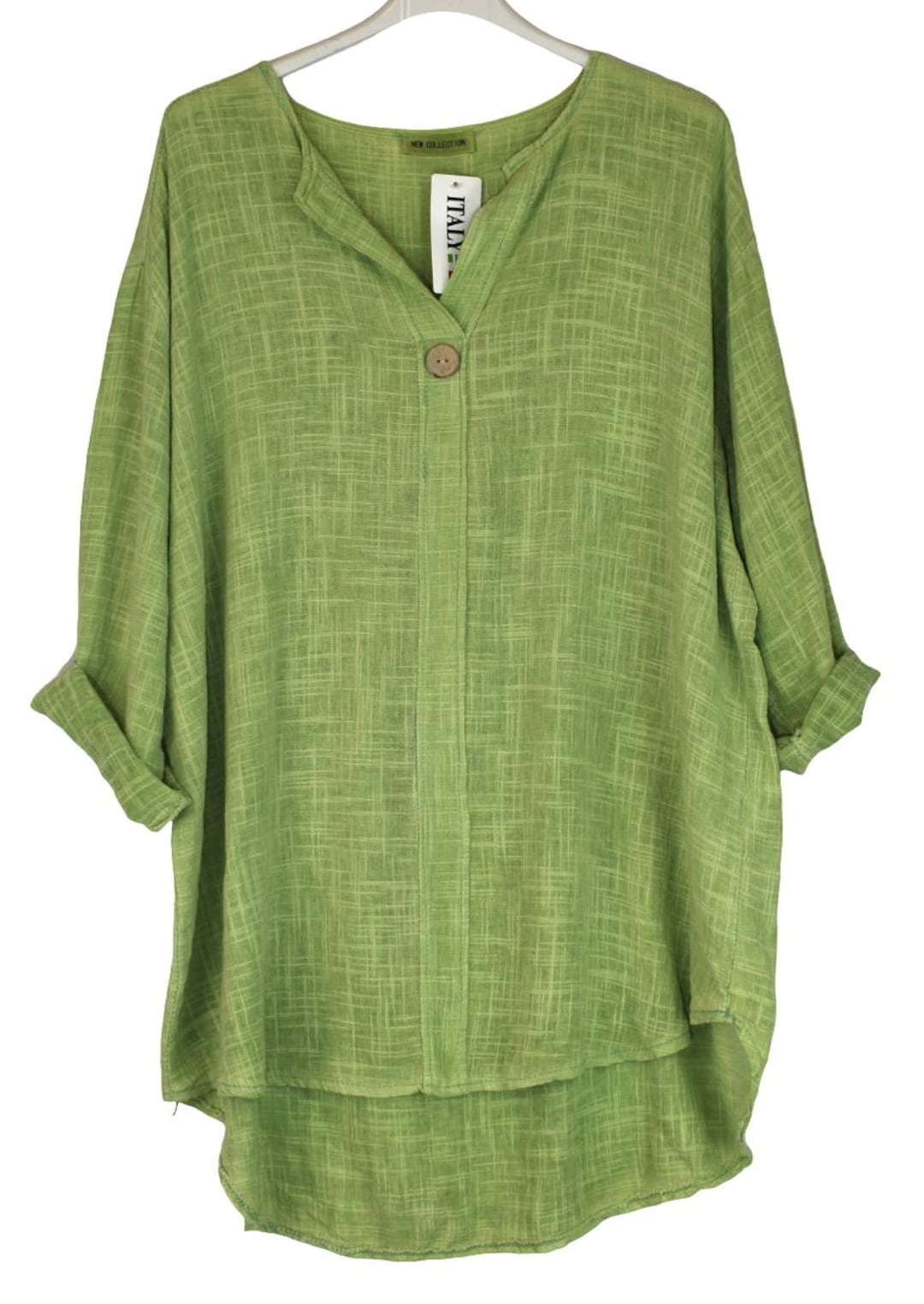 Ladies Italian Lagenlook Oversized Cotton Lightweight Summer Tunic Top ...