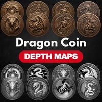 Coin Depth Map | Optimised Resolution PNG File | for Lightburn 3D Slice ...