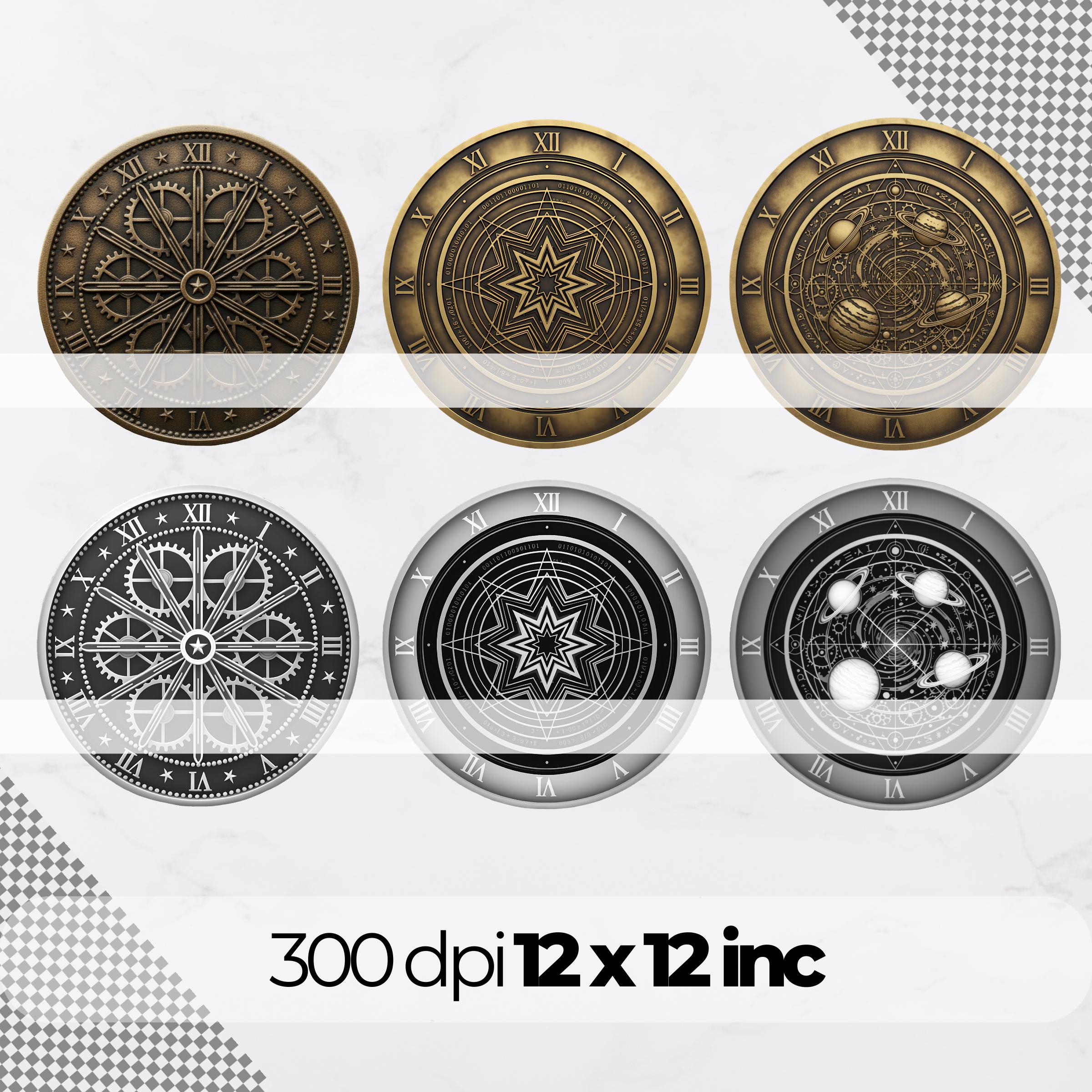 3D Clock Design Depth Maps: Laser Engraving and CNC Relief (PNG) - Etsy