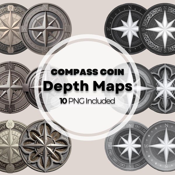 Compass Coin - Etsy