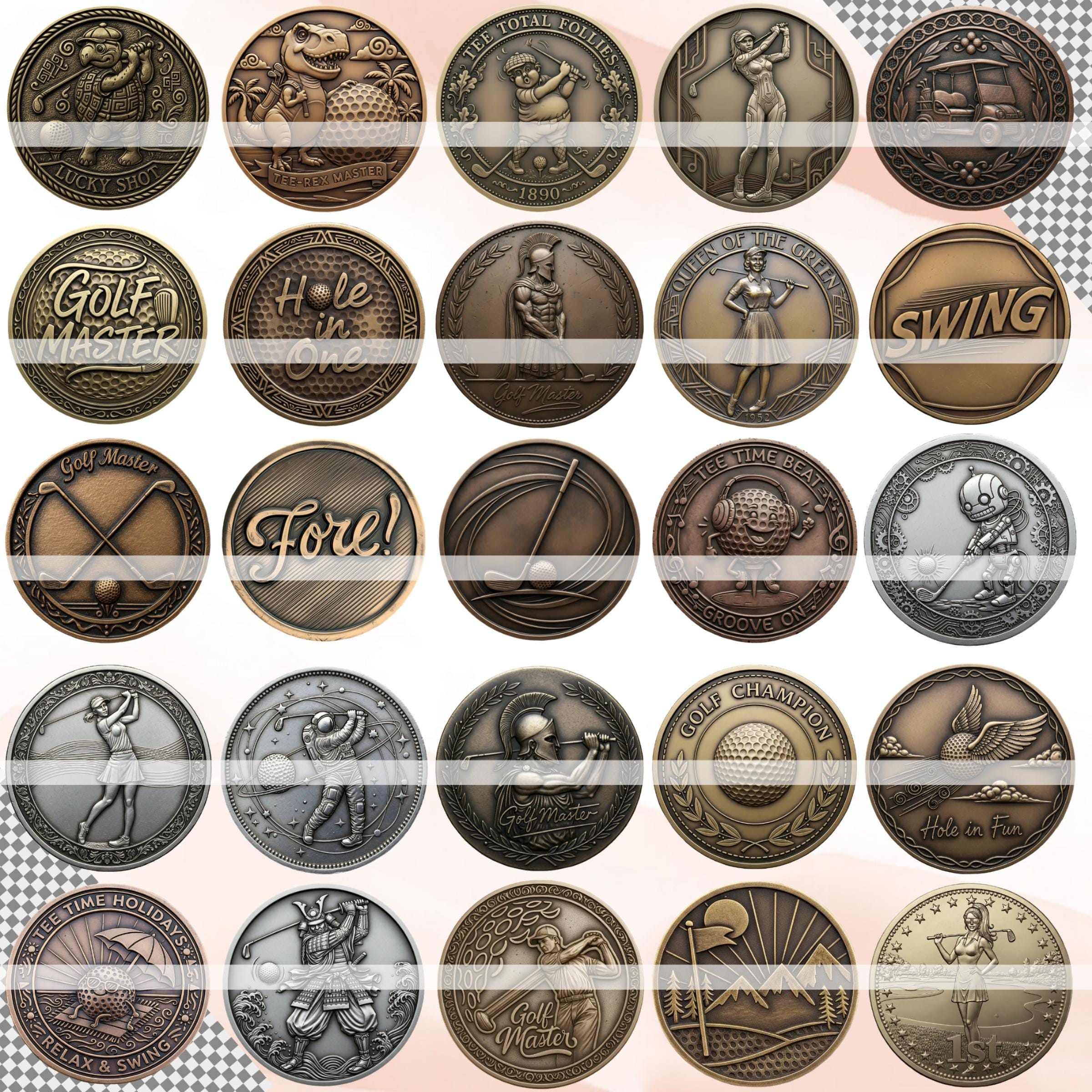 Golf Ball Marker Depth Map Bundle: 3D Depth Maps for Laser Engraving ...