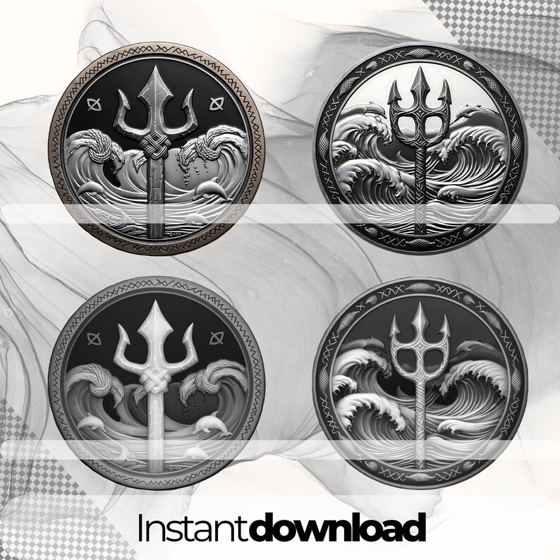 Pirate Coin 3D Depth Map PNG Bundle Pirates Treasure Laser Engrave Coin ...