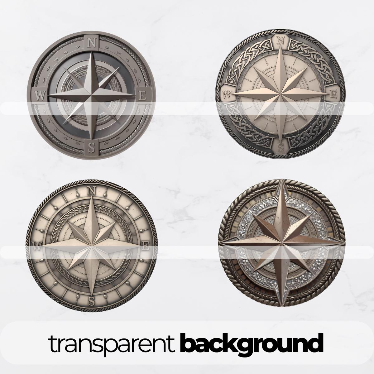 Compass Coin PNG Clipart Coin Depth Map 3D Laser Engrave Brass Coin ...