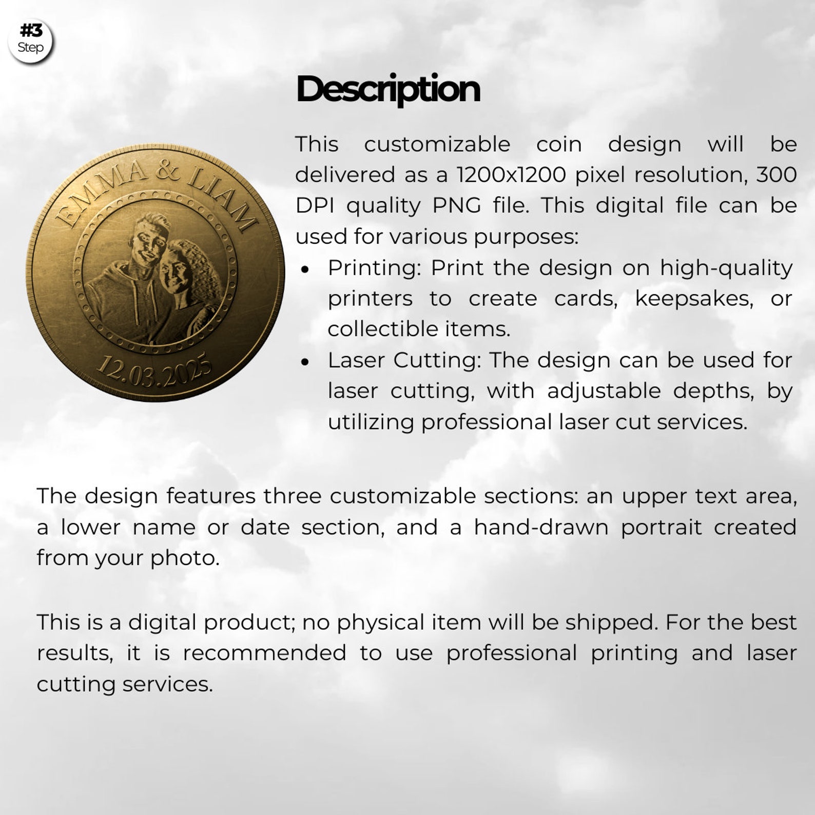 Custom Coin Pendant Personalized Coin Medallion Custom Flip Coin ...