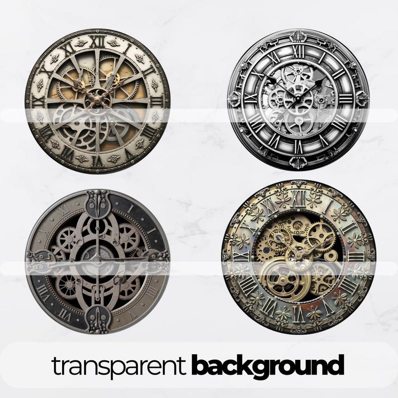 Gear Clock Coin Depth Map Bundle: 3D Depth Maps for Laser Engraving ...