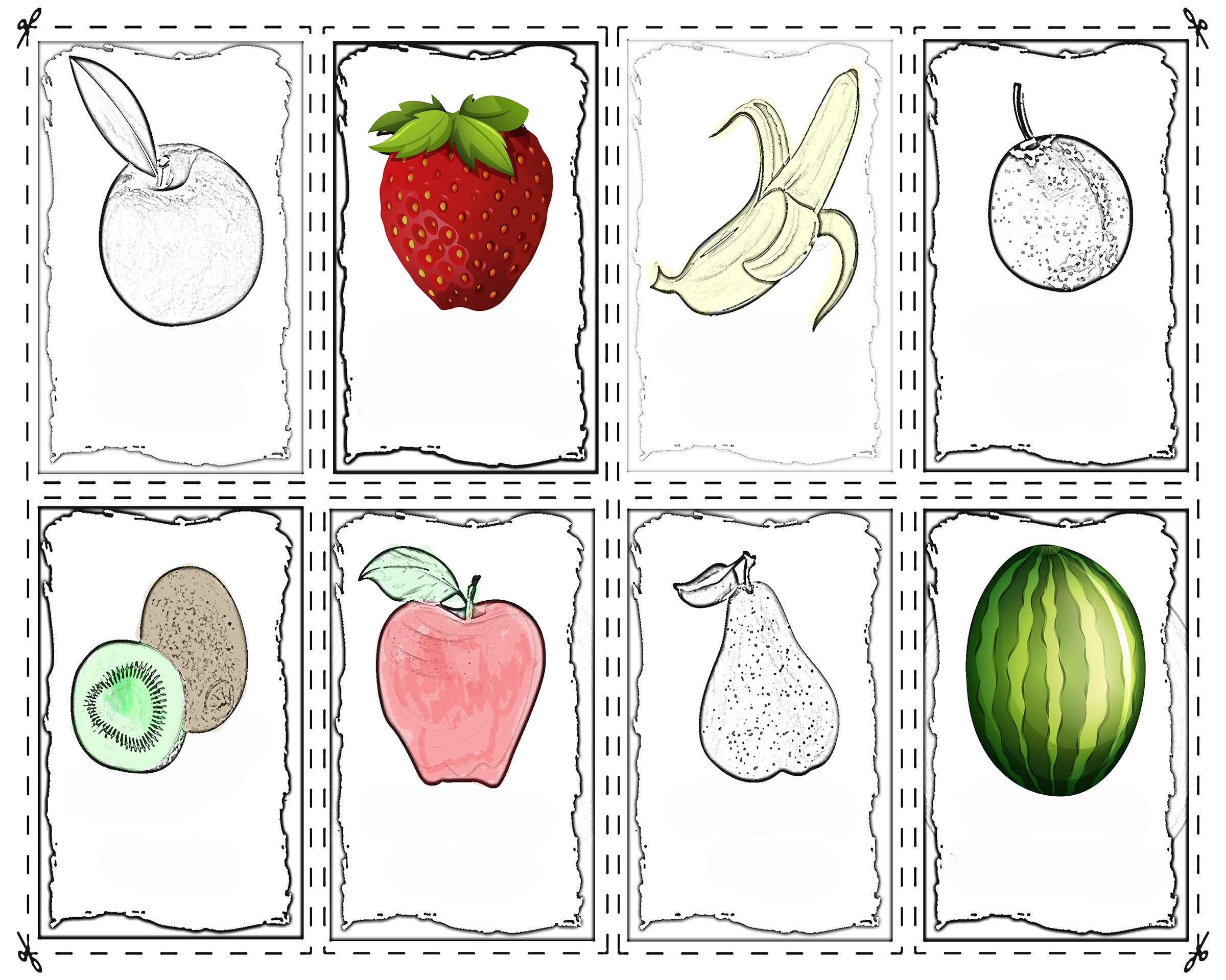 Printable Flash Cards Fruits DIY Cards Fruits Cards - Etsy