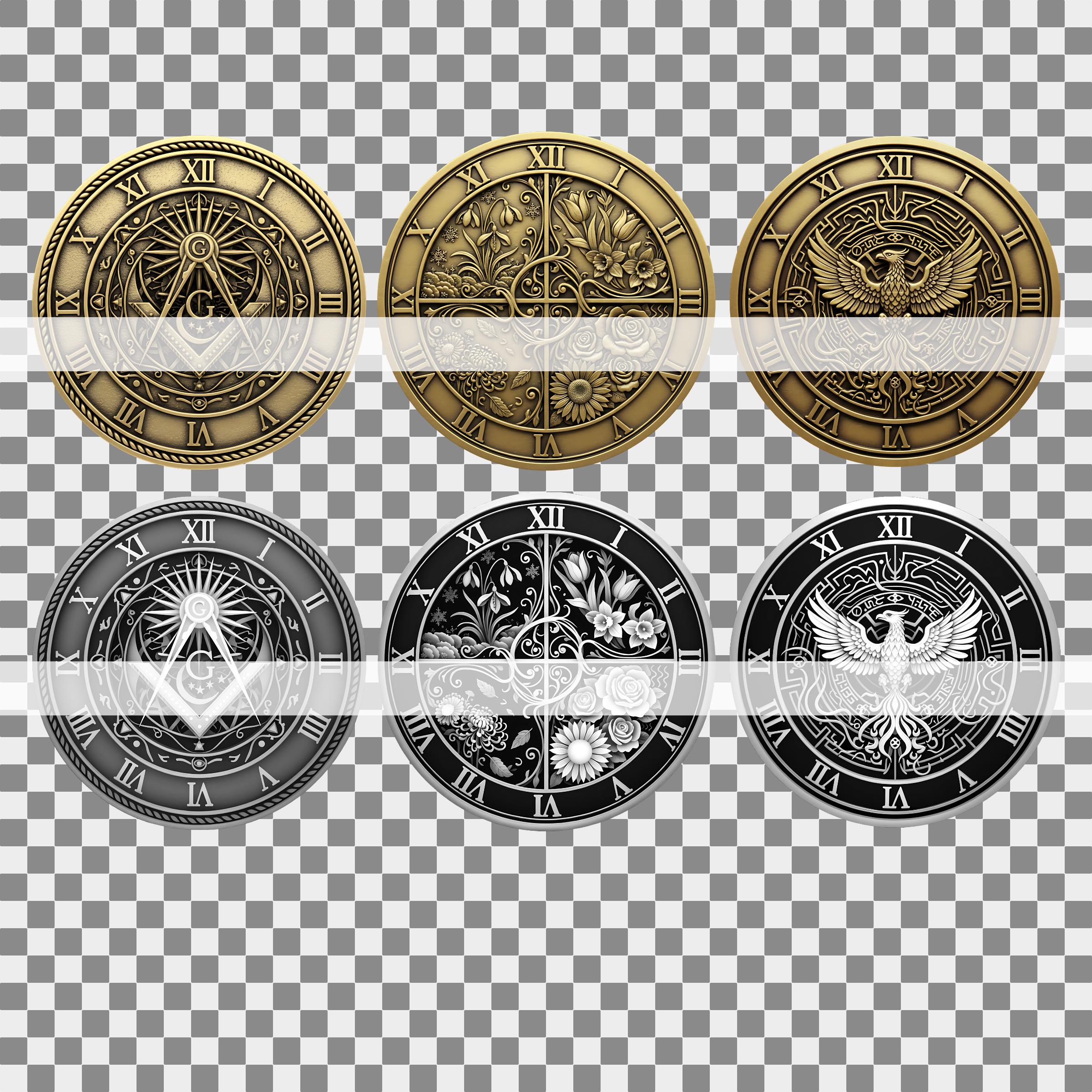 3D Clock Design Depth Maps: Laser Engraving and CNC Relief (PNG) - Etsy