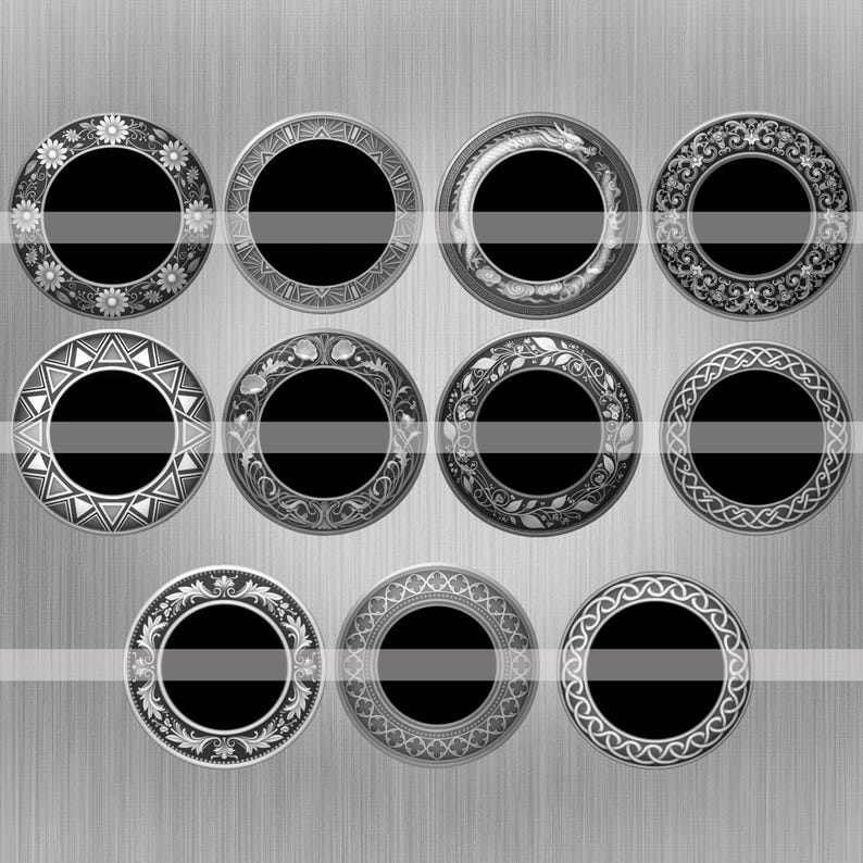 Coin Frame Depth Map Bundle: 3D Embossing Depth Maps for Laser ...