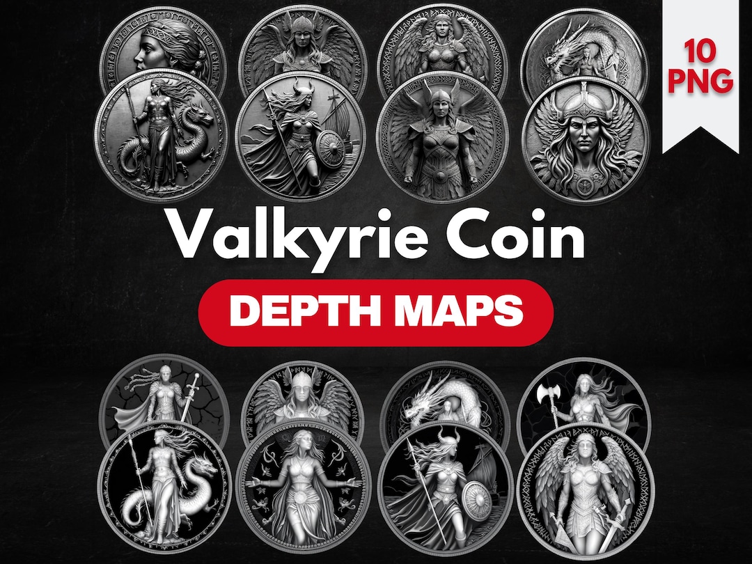 Valkyrie Viking Coin Depth Map Bundle: 3D Depth Maps for Laser ...
