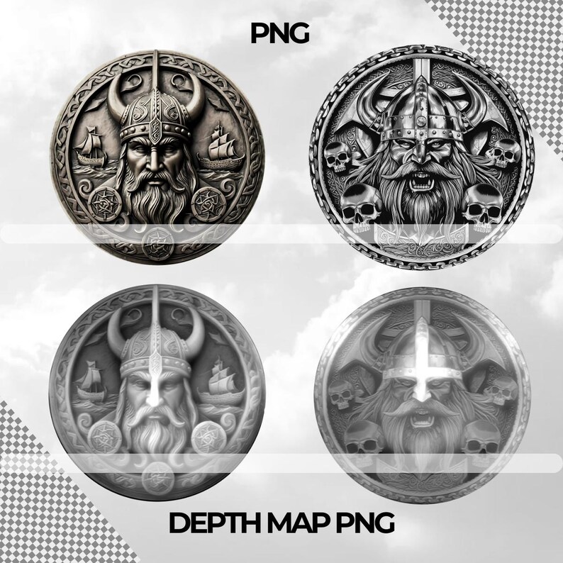 Viking Coin PNG Clipart Warrior Laser Engrave Coin 3D Brass Coin Laser ...