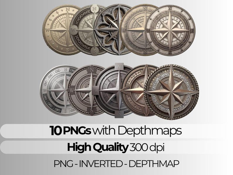 Compass Coin PNG Clipart Coin Depth Map 3D Laser Engrave Brass Coin ...