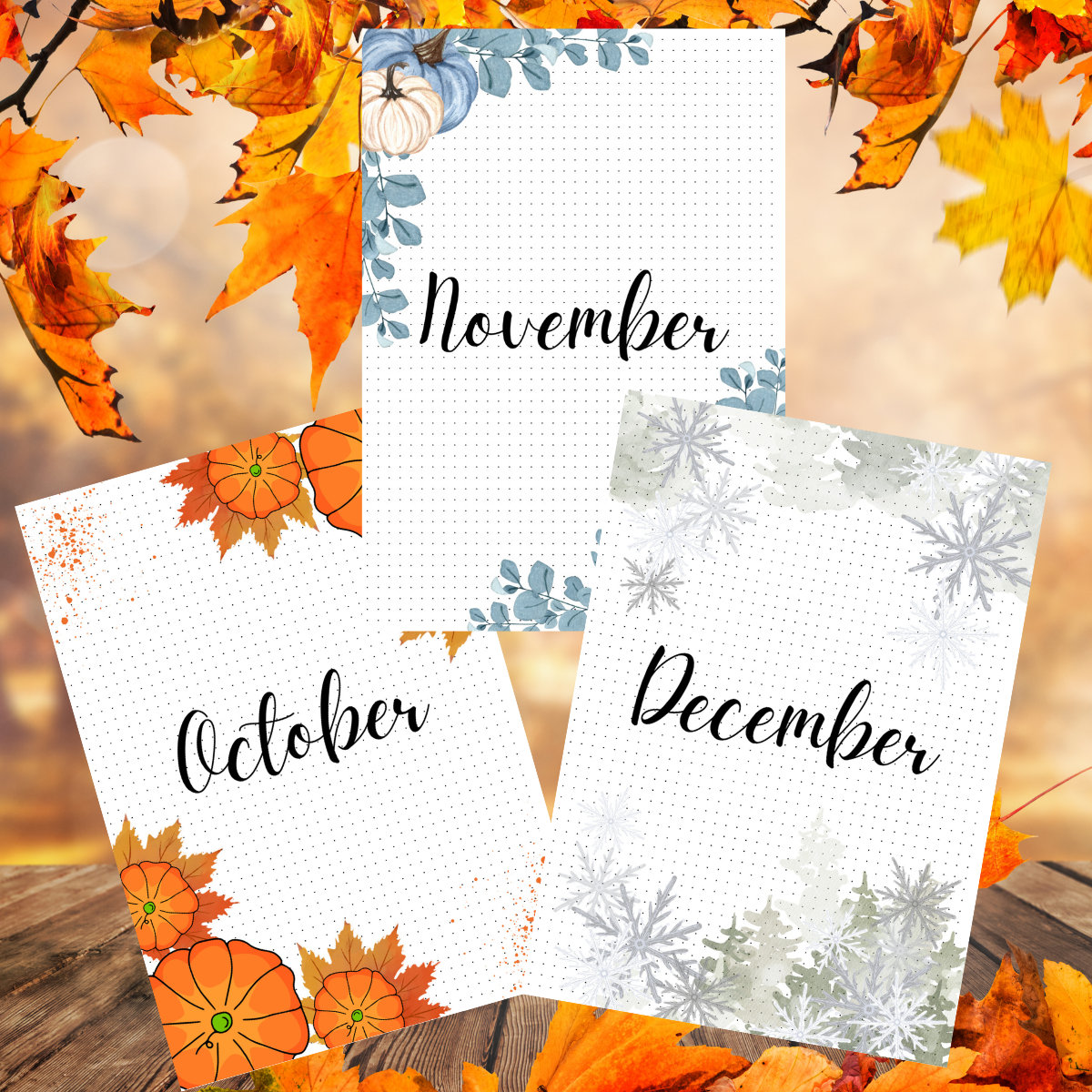 Printable Monthly Journal Covers A5 Bullet Journal Cover Pages Monthly ...