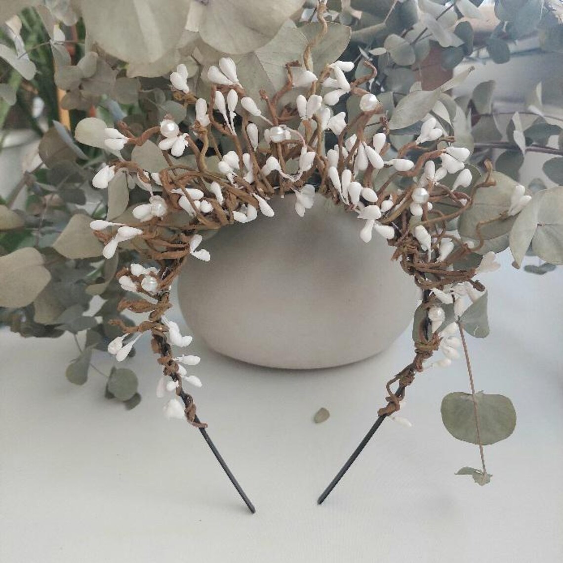 Boho Flower Crown, Bridal Headband, Wedding Hair Accessories, Bohemian ...