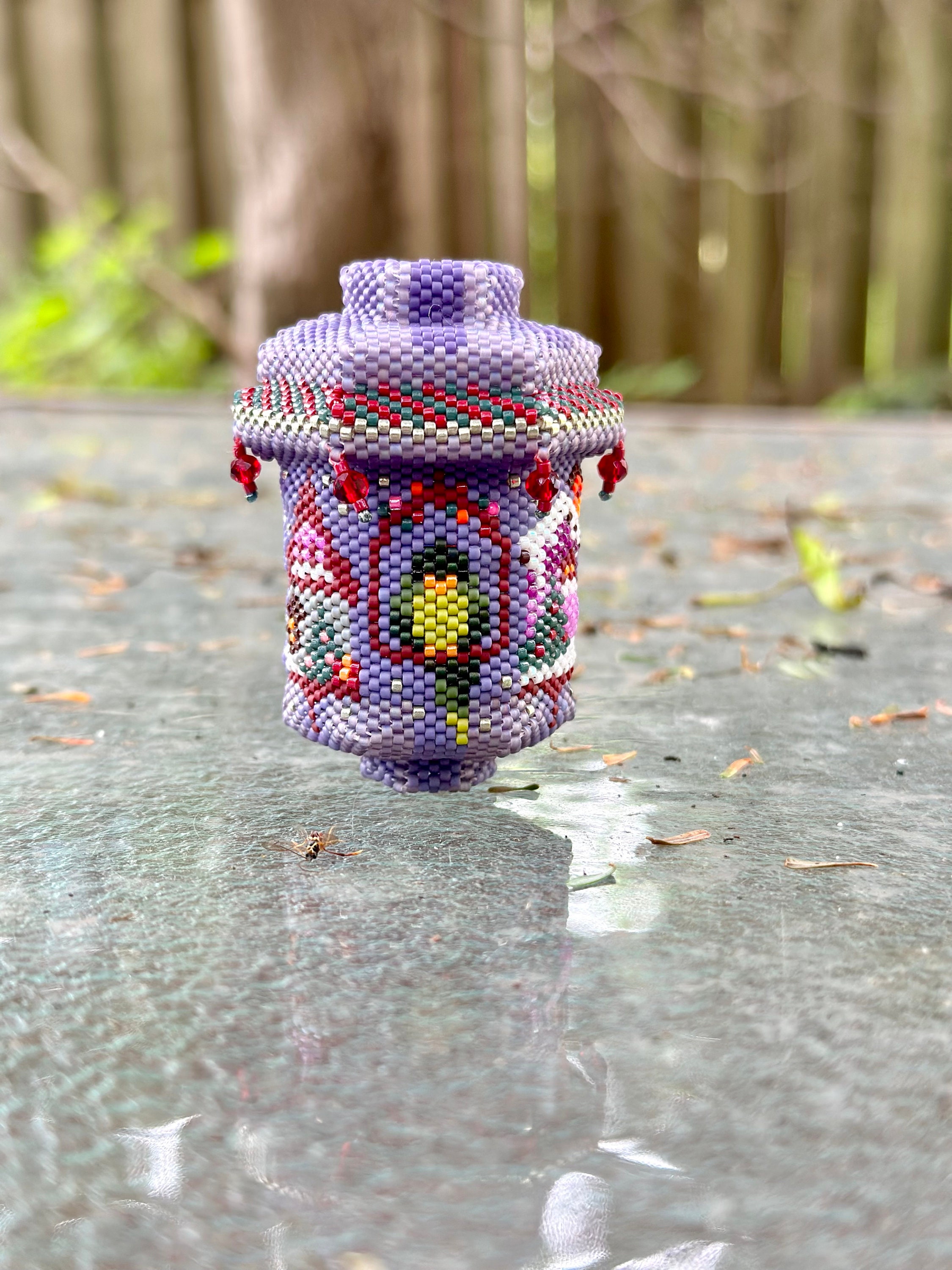 Christmas Beaded Lantern Turtorial, Beaded Birdhouse Lantern, 3D Beaded ...