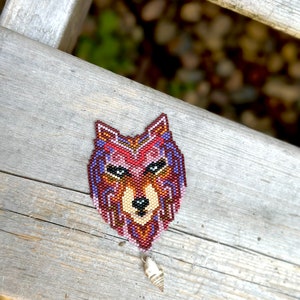 Native American Wolf Bead Pattern, Peyote/brick Stitch Wolf Pattern ...