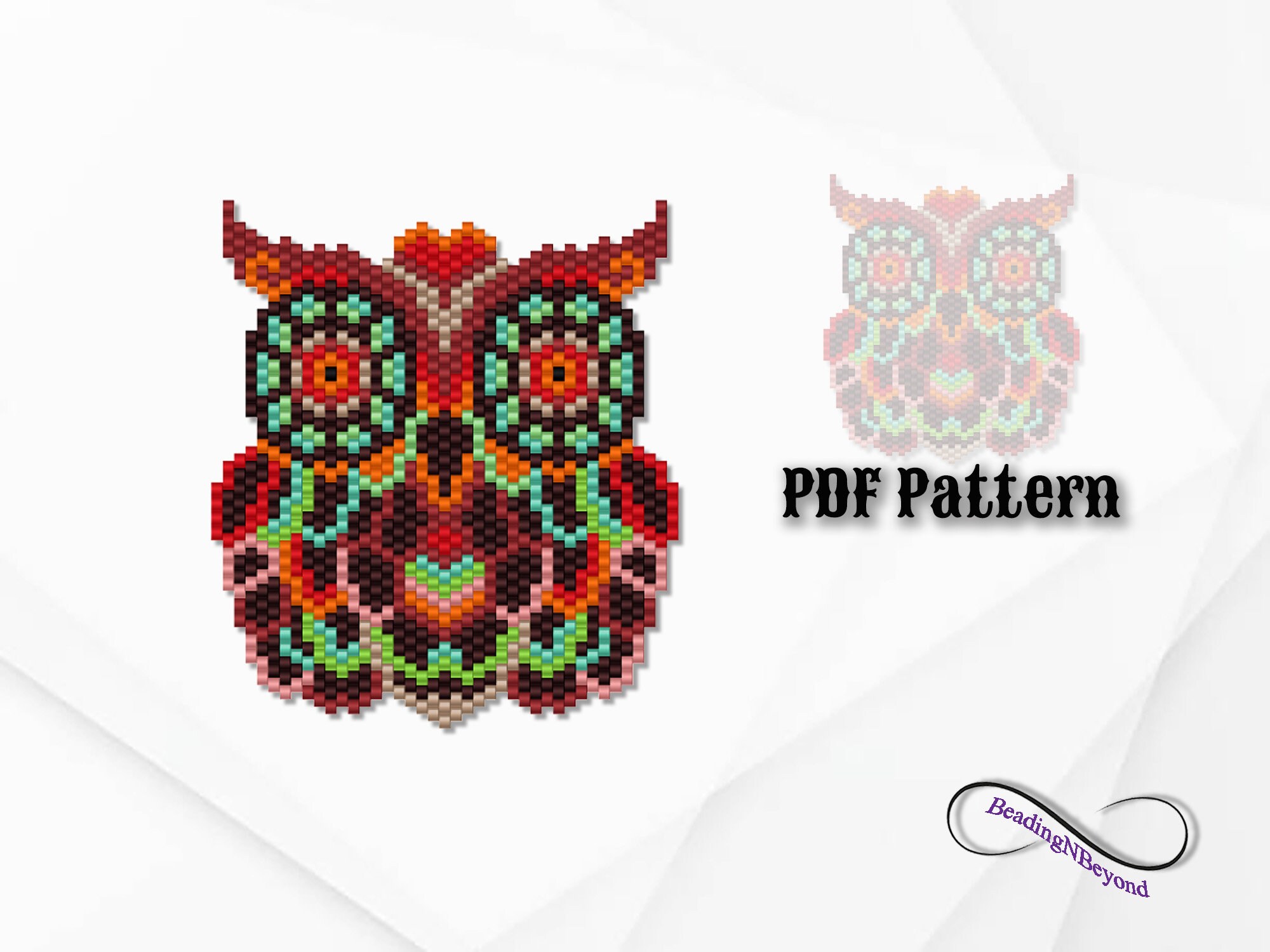 Animal Beading Patterns Brick Stitch Wolf Beaded Owl - Etsy