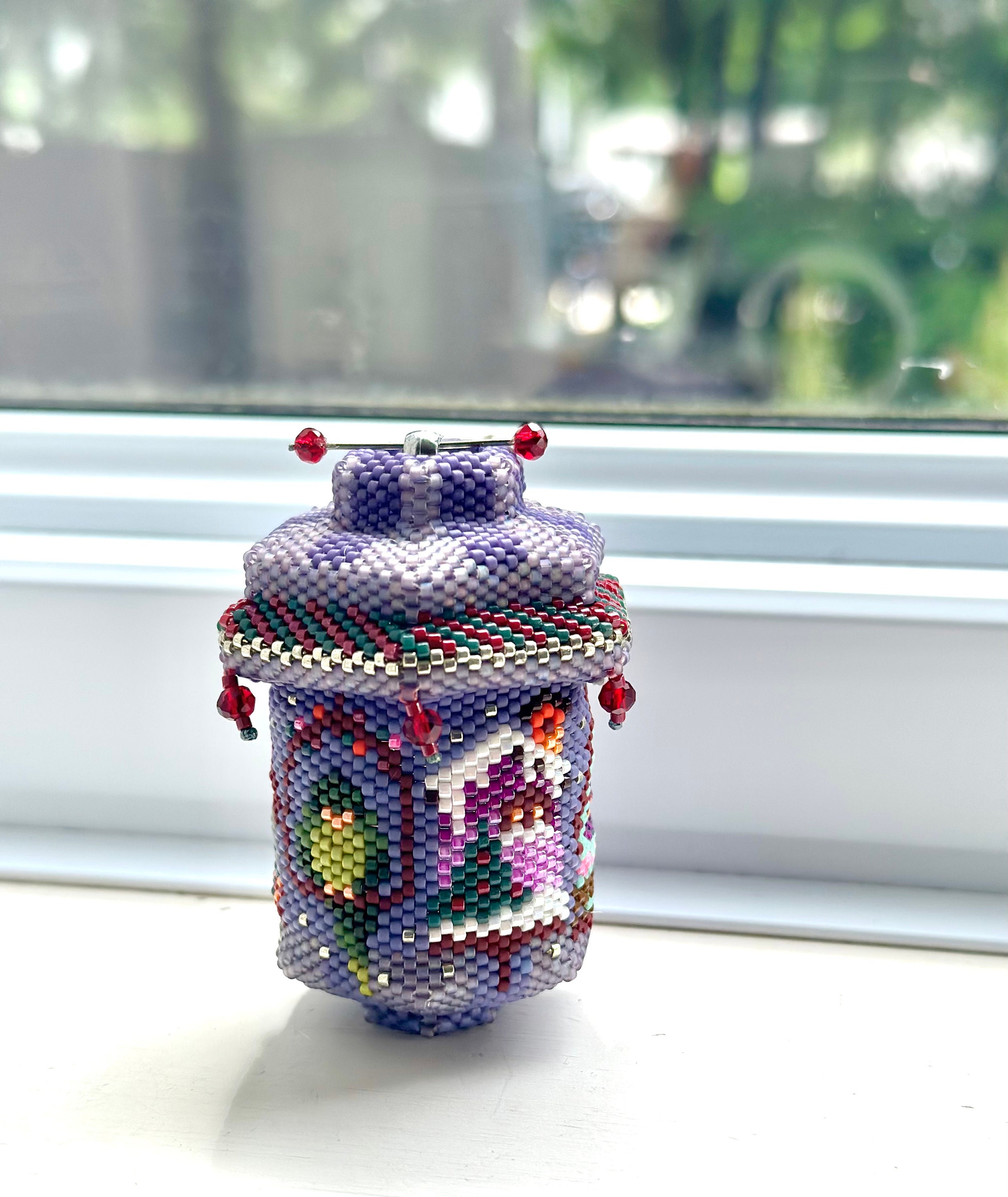 Christmas Beaded Lantern Turtorial, Beaded Birdhouse Lantern, 3D Beaded ...