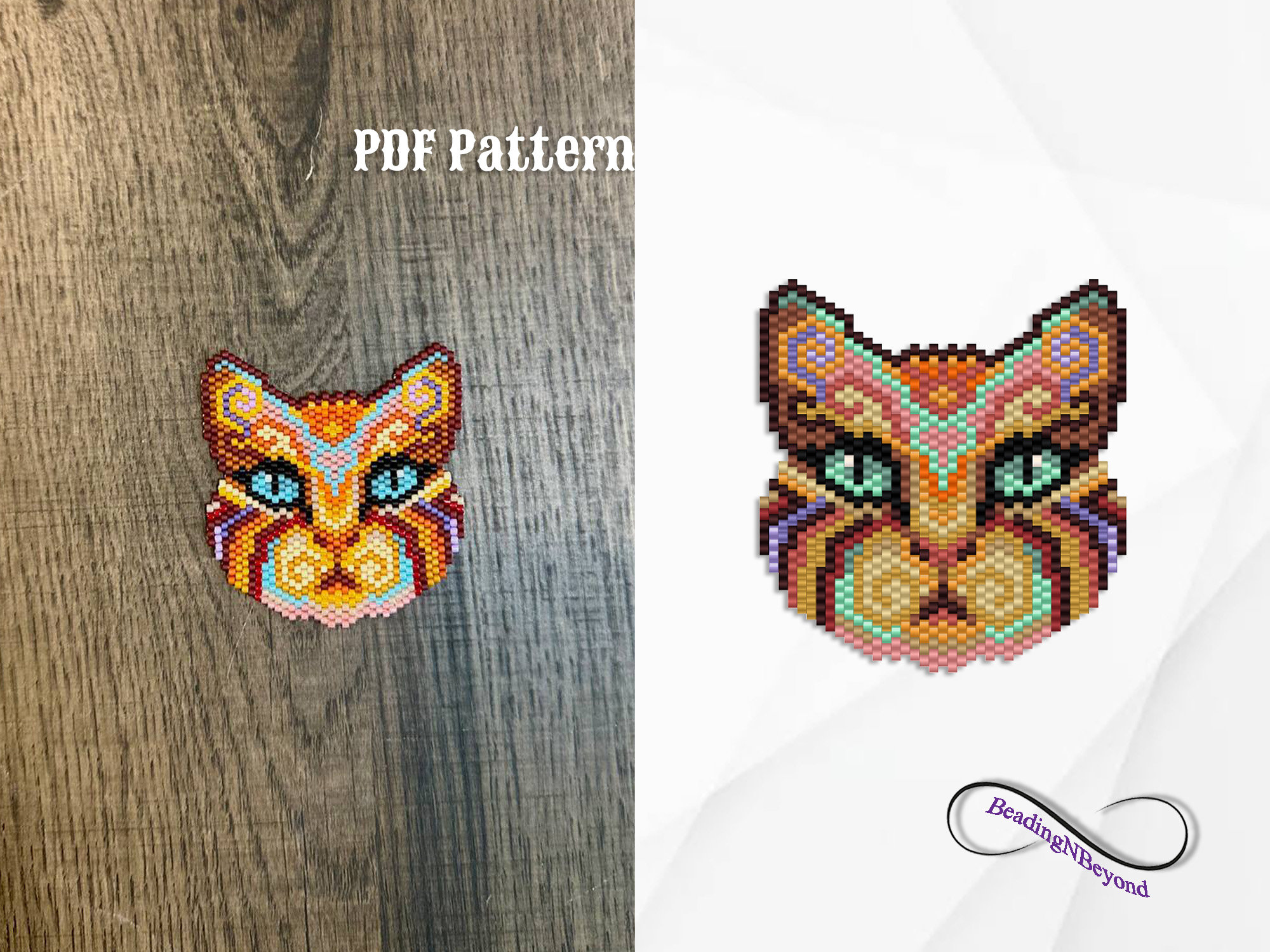 Animal Beading Patterns, Brick Stitch Wolf, Beaded Owl Earrings ...