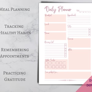 Printable Daily Planner- Gratitude Practice- Printable PDF- Optimize ...