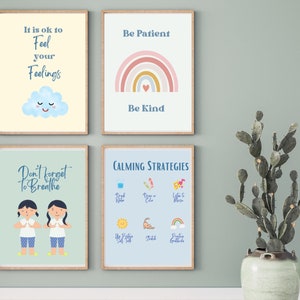 Printable Calming Wall Art Prints- Classroom Decor- Set of 4 ...