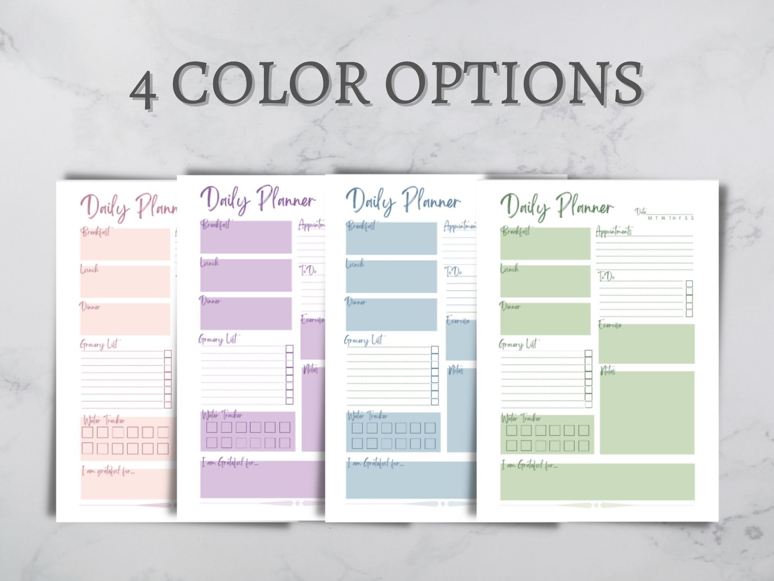 Printable Daily Planner- Gratitude Practice- Printable PDF- Optimize ...