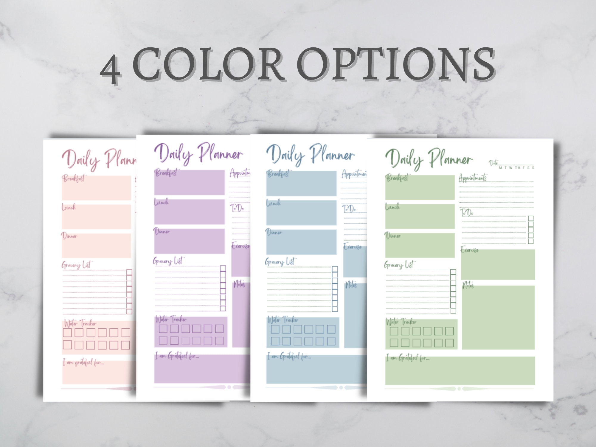 Printable Daily Planner- Gratitude Practice- Printable PDF- Optimize ...