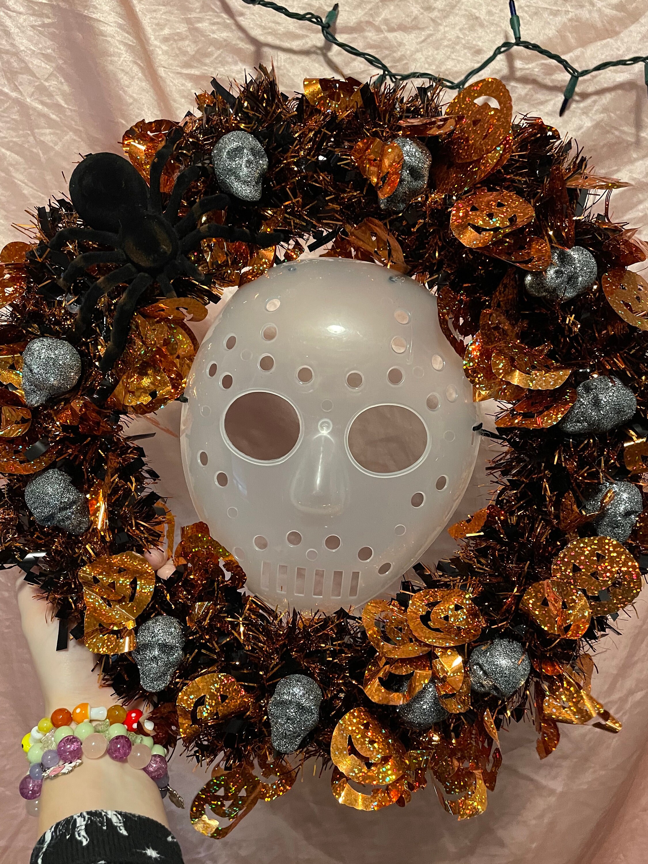 Jason Wreath With Skulls and Tarantula Accent / Halloween - Etsy