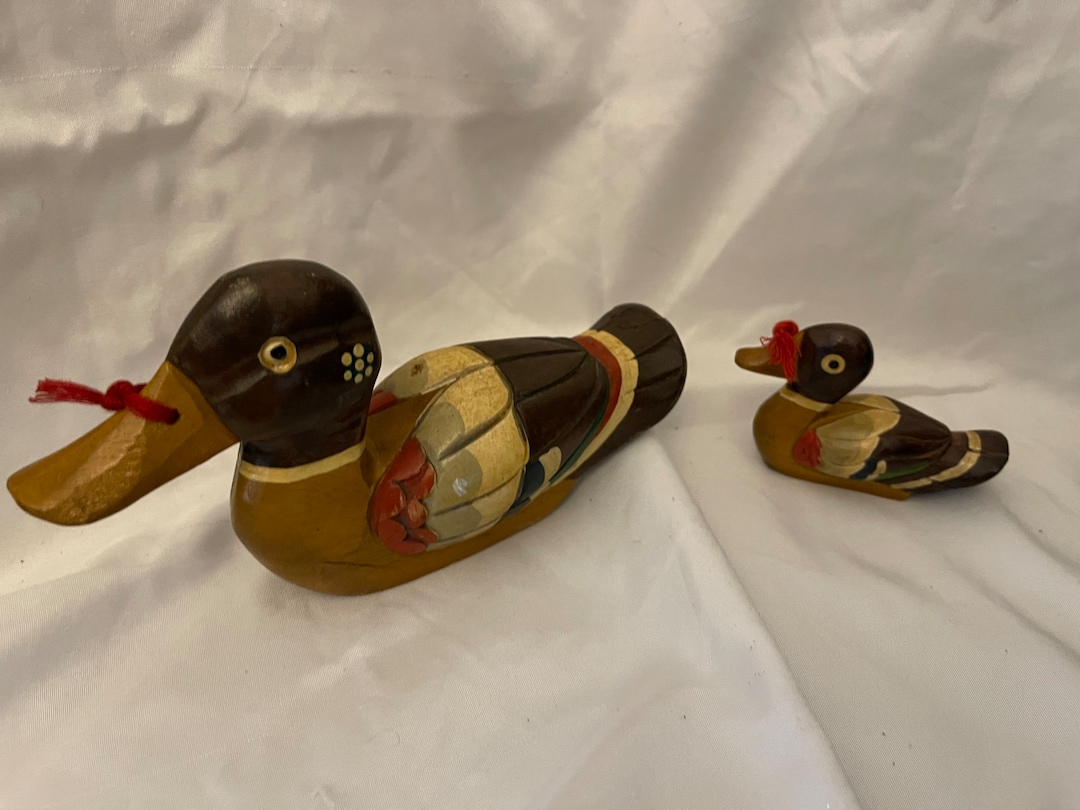 Hand Painted Duck Set. ROC Era. - Etsy