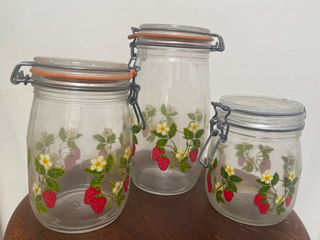 Vintage Strawberry Jars - Etsy
