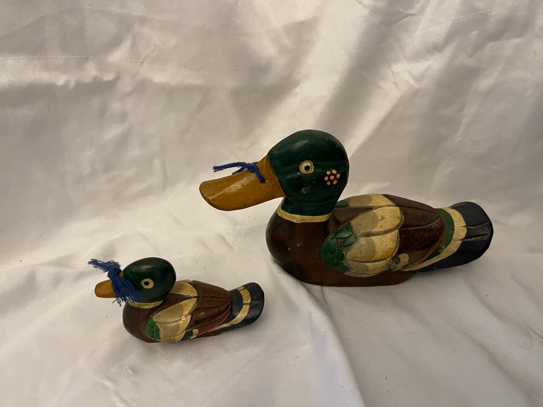 Hand Painted Duck Set. ROC Era. - Etsy