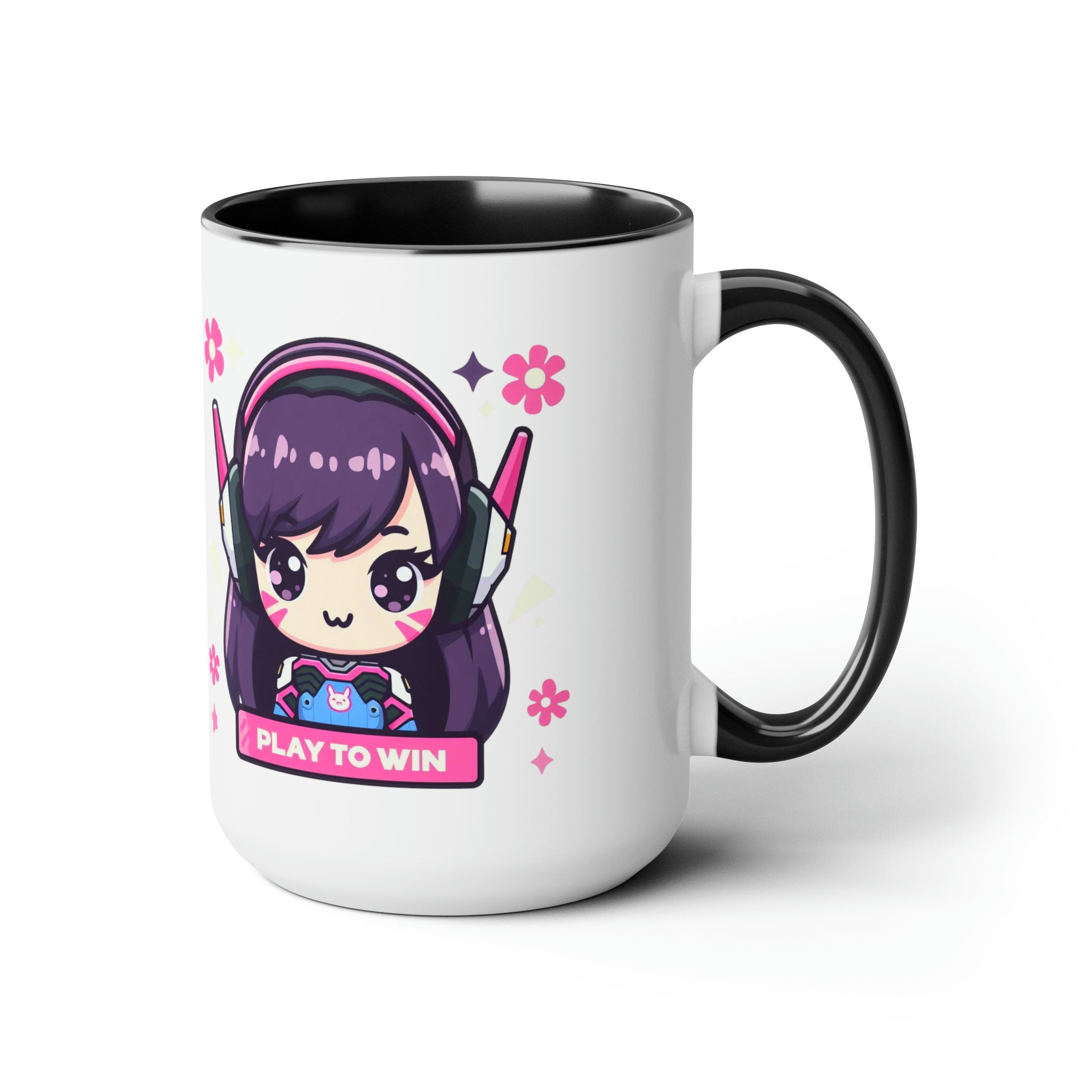 Overwatch 2 D.va Kawaii Mug Chibi Gamer Girl Coffee Cup Cute Anime ...