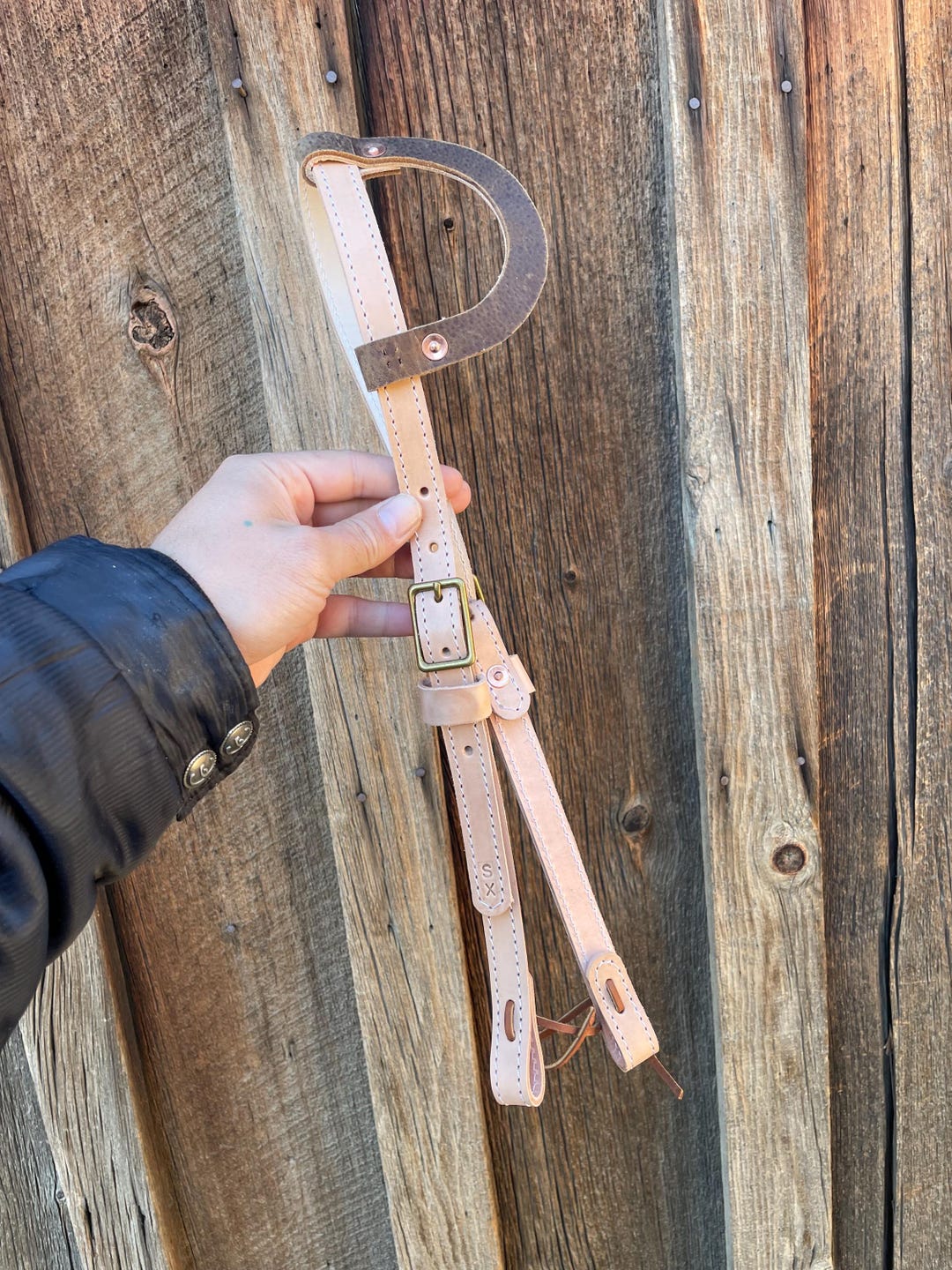 Single Ear Adjustable Headstall Bridle Handmade With Veg Tan Leather ...