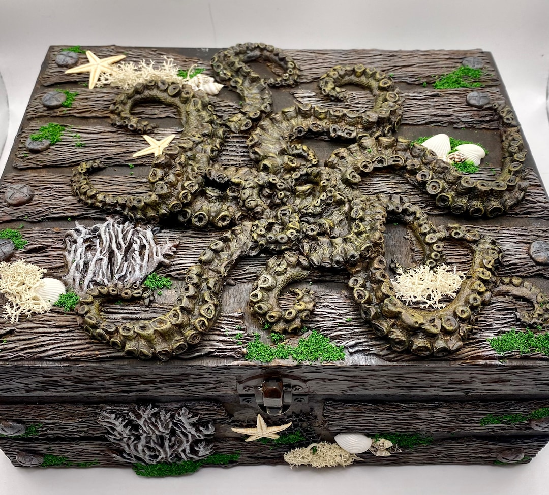 Underwater Box, Fantasy, Kraken, Eldritch, Decoration, Room Decor ...