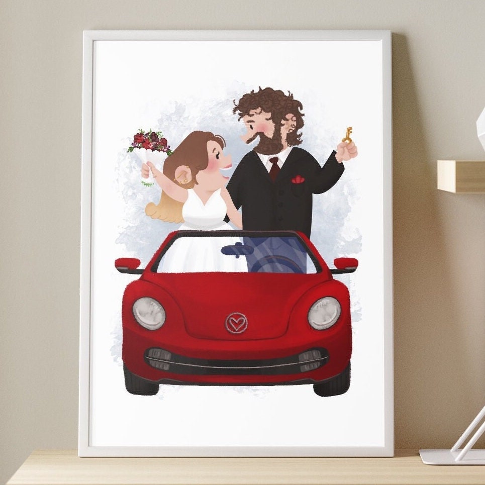 Custom Family Cartoon Portrait Digital Download. Drawing From Photo ...