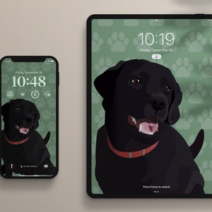 Black Lab Cellphone Wallpaper Background. Digital Download Labrador ...