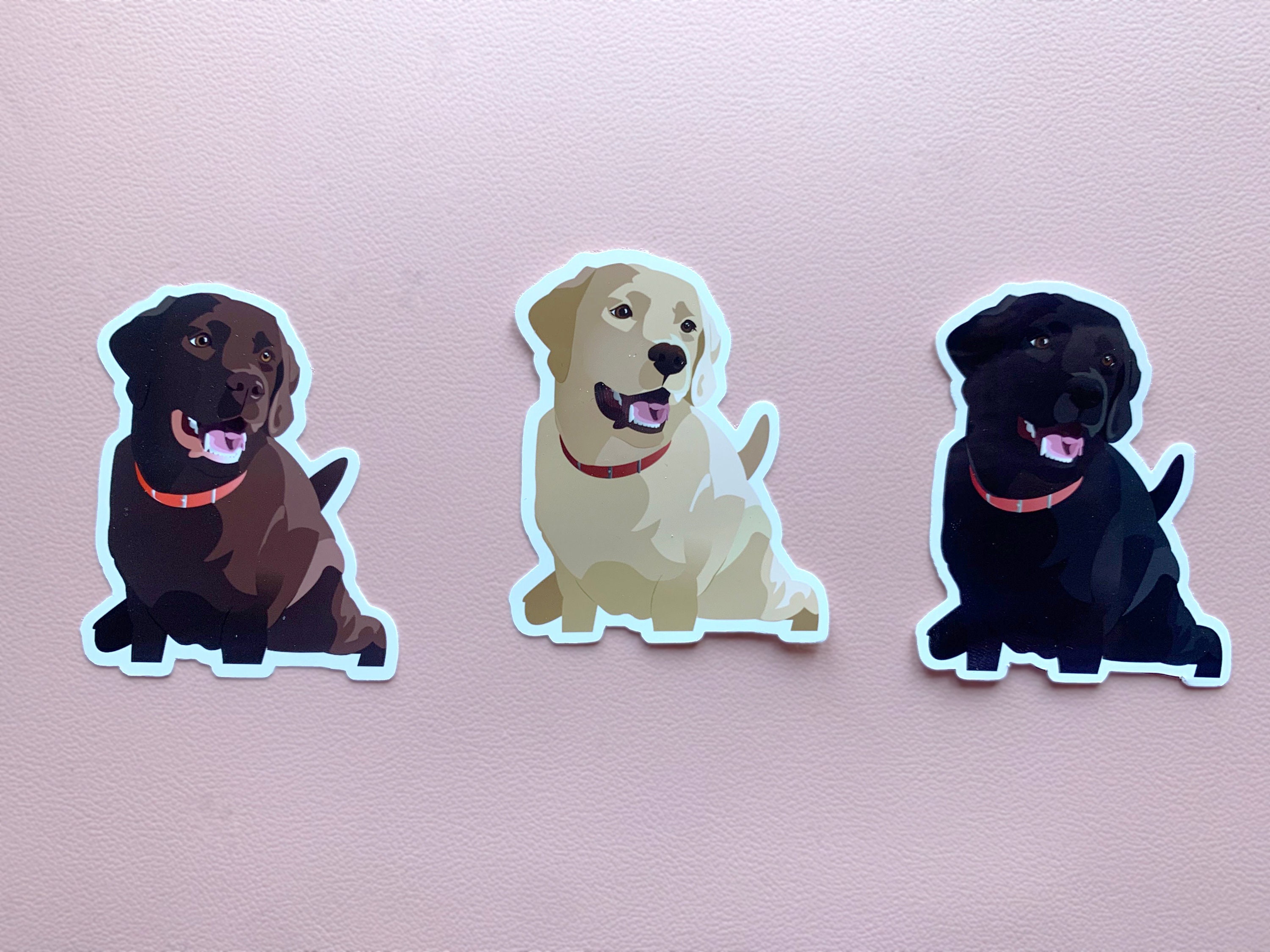 Labrador Retriever Sticker Set. Chocolate Lab Yellow Lab and - Etsy