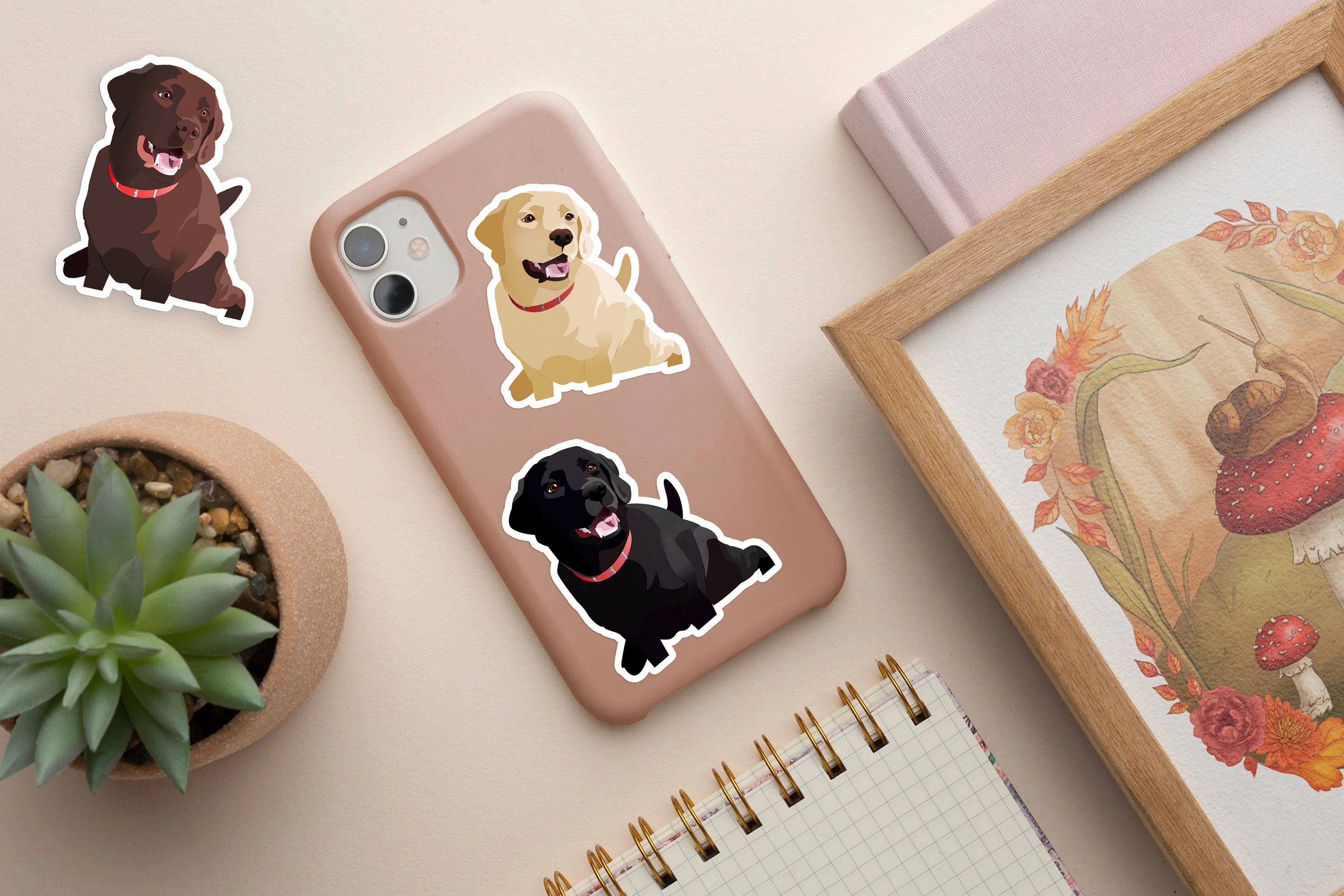 Labrador Retriever Sticker Set. Chocolate Lab Yellow Lab and - Etsy