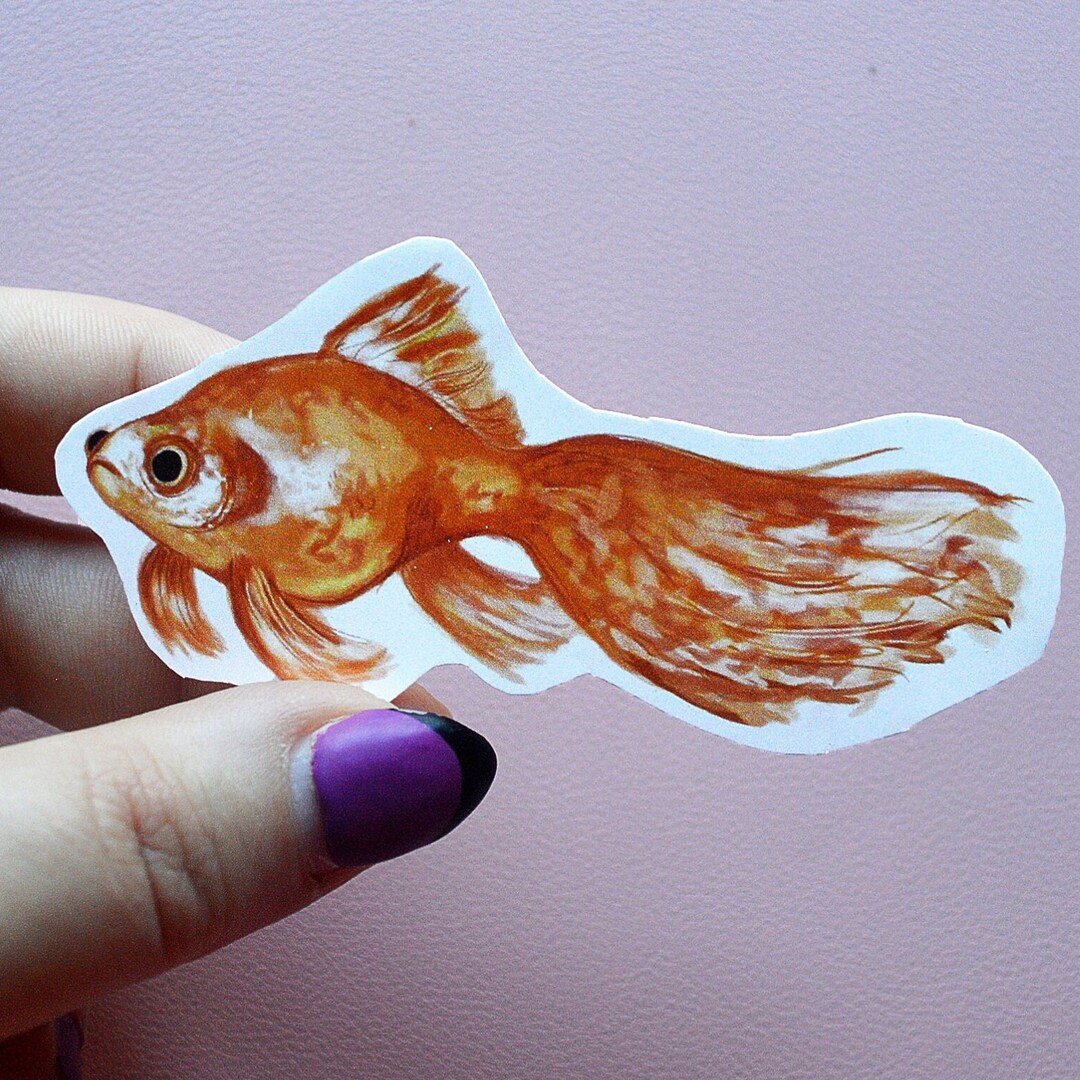 Goldfish Sticker. Aesthetic Nature Planner Stickers. for Bullet Journal ...