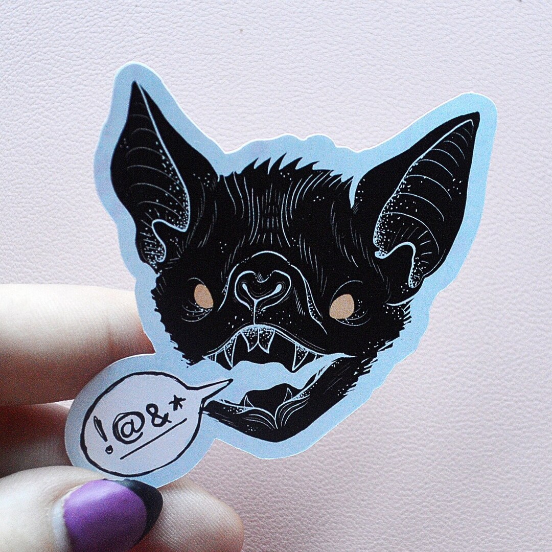 Spooky Vampire Bat Sticker. Aesthetic Witchy Planner Stickers. for ...