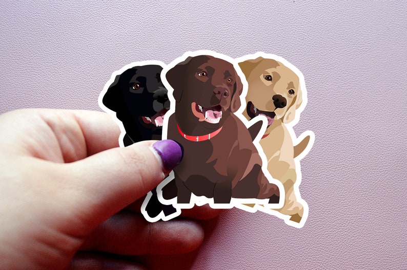Labrador Retriever Sticker Set. Chocolate Lab Yellow Lab and - Etsy