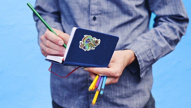 Magical Rainbow Mushroom Sticker. Trippy Psychedelic Laptop Decal. Rave ...