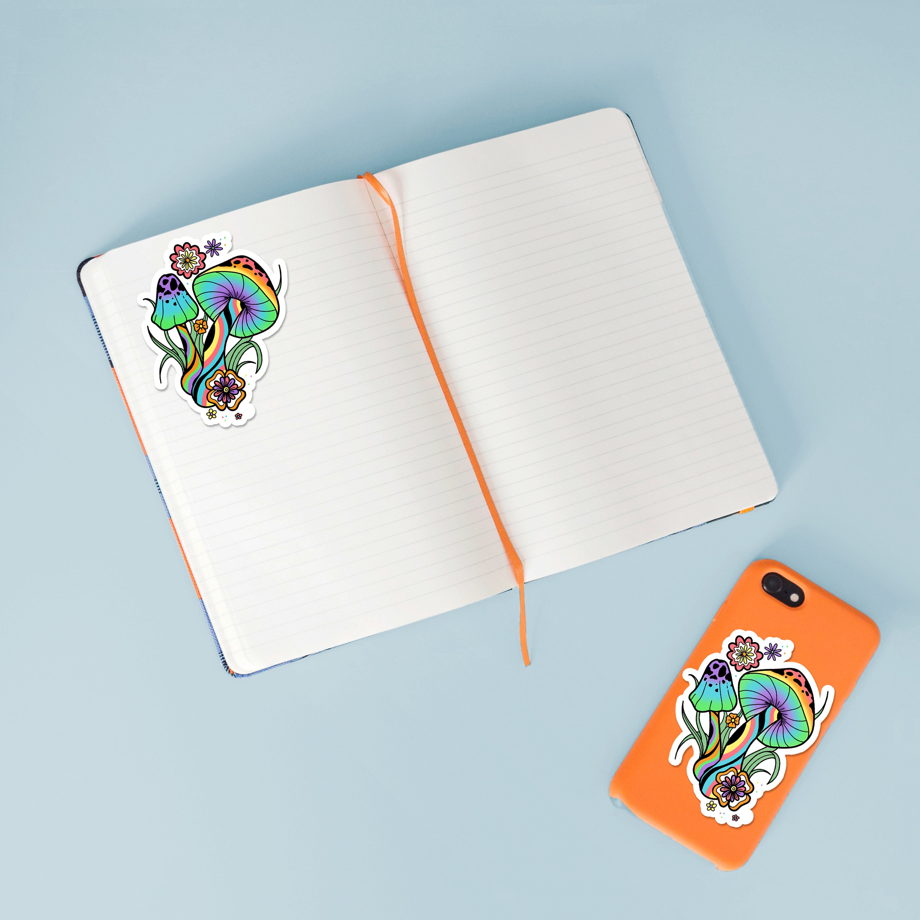 Magical Rainbow Mushroom Sticker. Trippy Psychedelic Laptop Decal. Rave ...