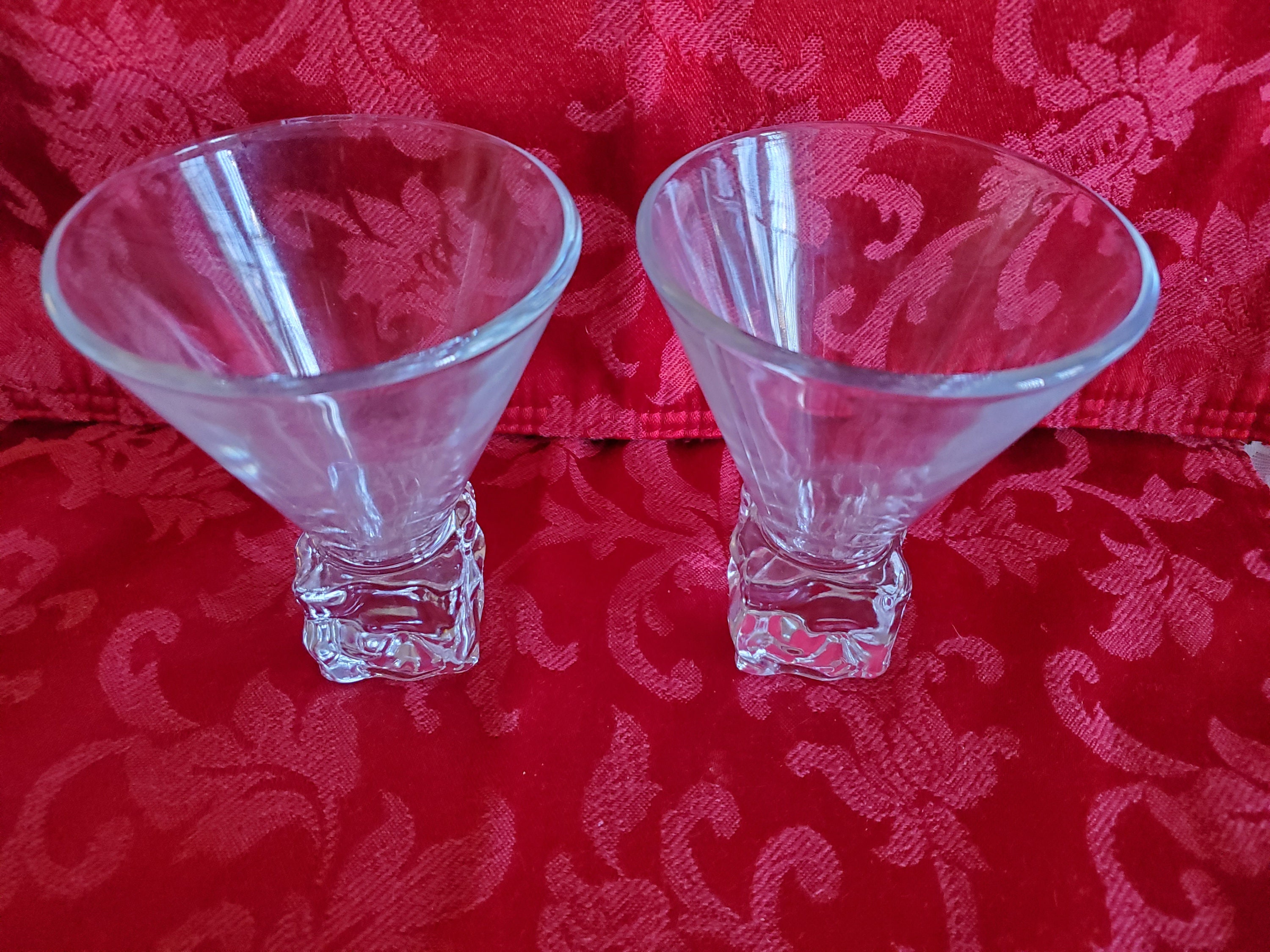 Vintage Retro Di Saronno Ice Cube Base Martini Glass Set - Etsy